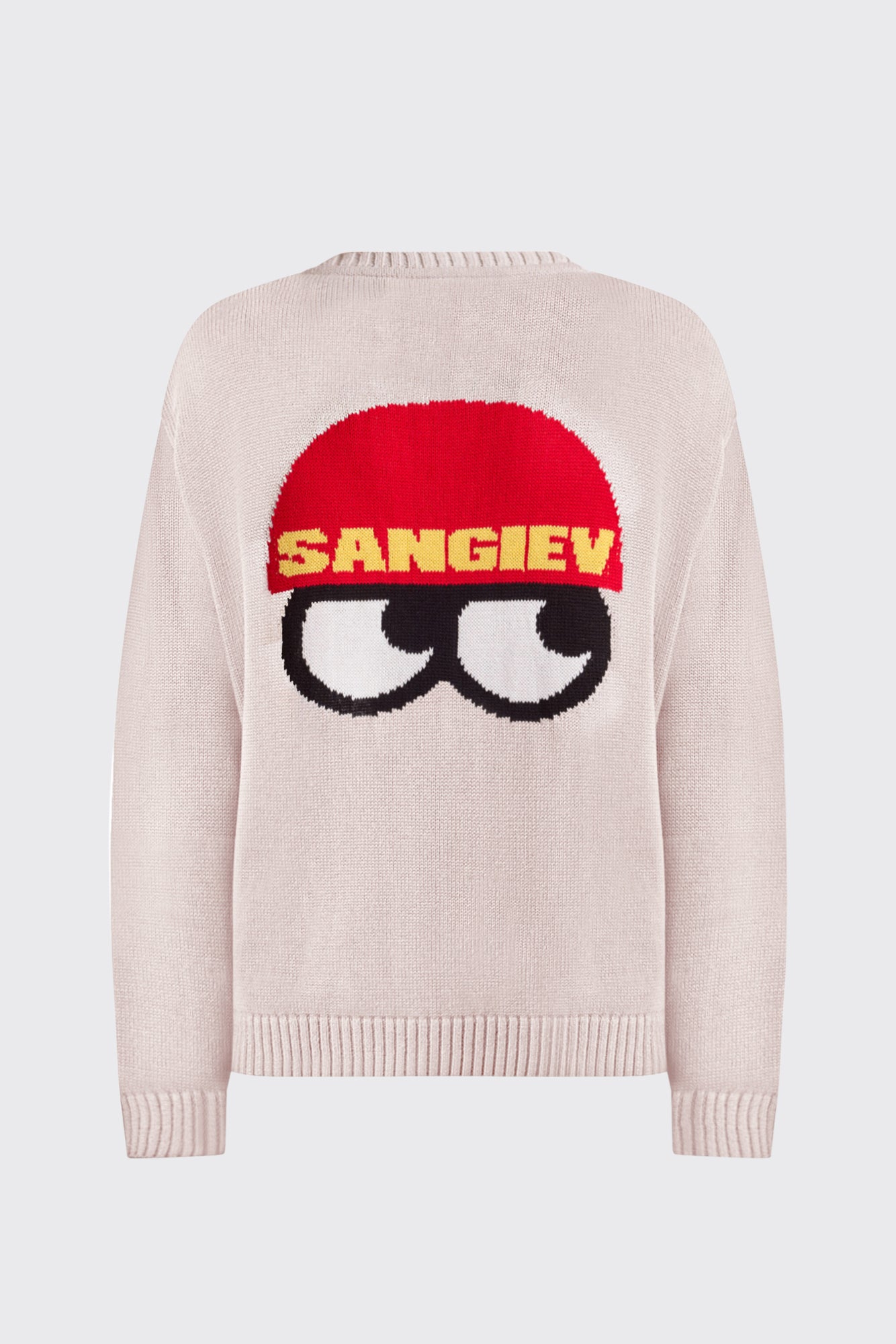 Pearl White Side Eye Knit Jumper – SANGIEV
